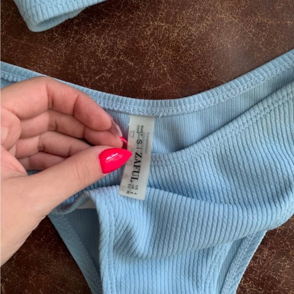 Zara | Swim | Sky Blue Bikini Set | Poshmark